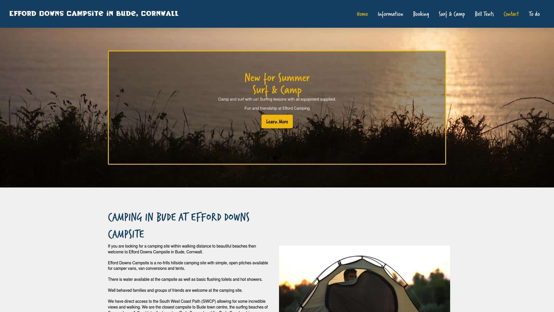 Efford Down Campsite - Cool Cornwall